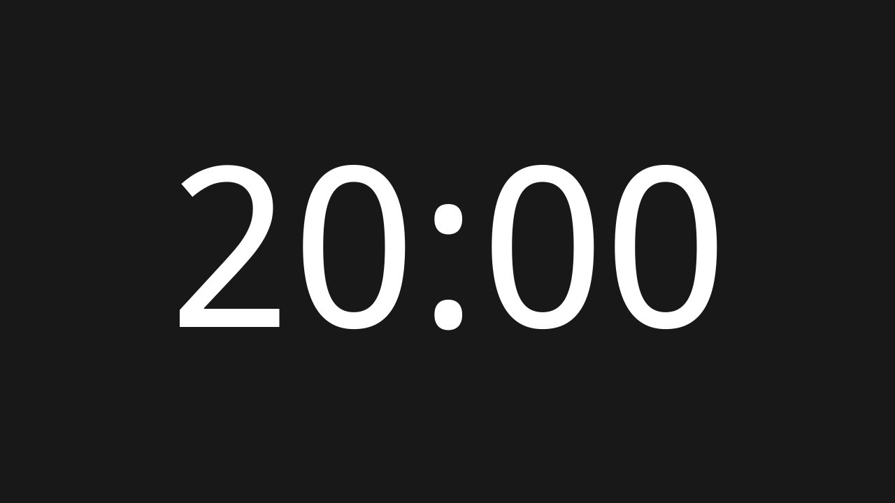 20 Minute Countup [No Copyright Timer]