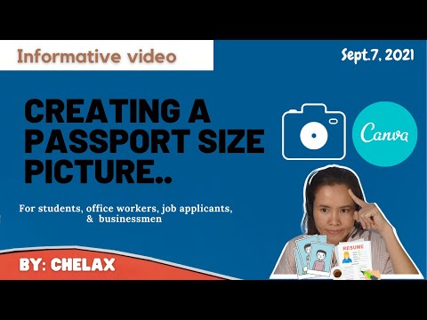 Creating passport size photo with name tag and signature