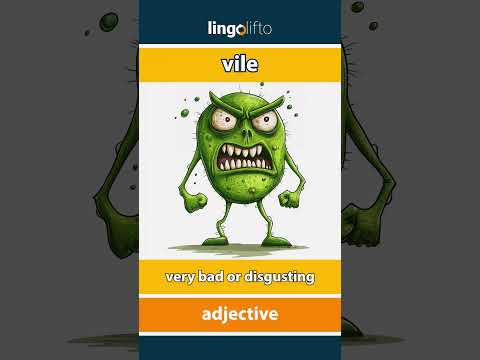 🇬🇧 Vile Meaning : Flash Card : Learn English Vocabulary