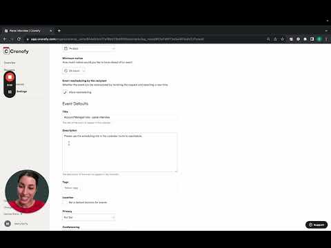 Scheduling panel interviews using Templates