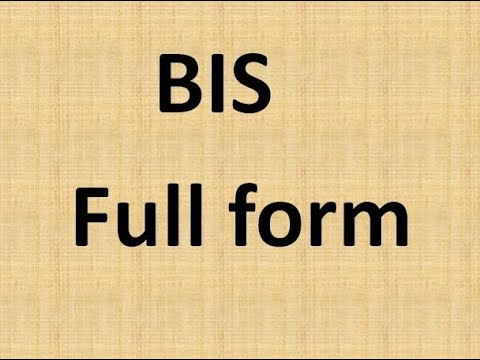Full form of BIS