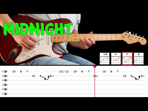 MIDNIGHT - Guitar lesson with tabs - The Shadows