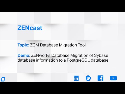 ZENcast - ZCM Database Migrations w/Demo: Using the DB-Migration Tool