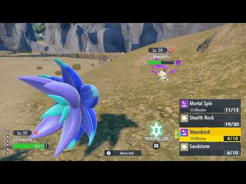 Glimmora's animation (Pokemon Scarlet & Violet)