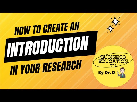 How to create an Introduction in your Research