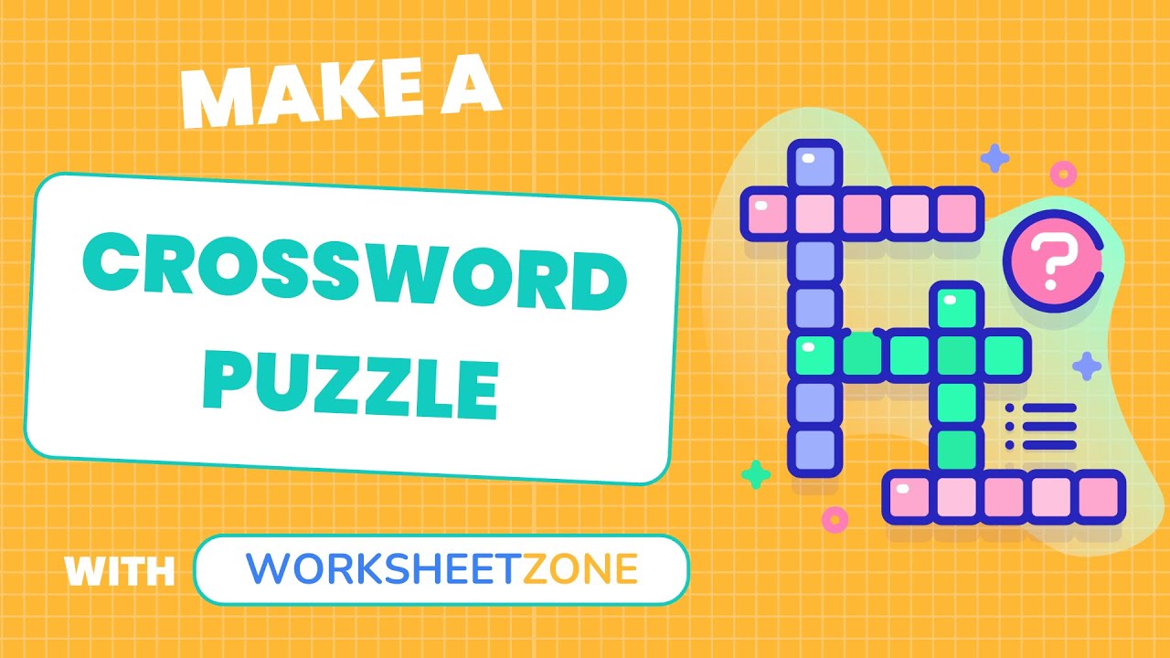 How to Make a Crossword Puzzle in Minutes | Worksheetzone Tutorial