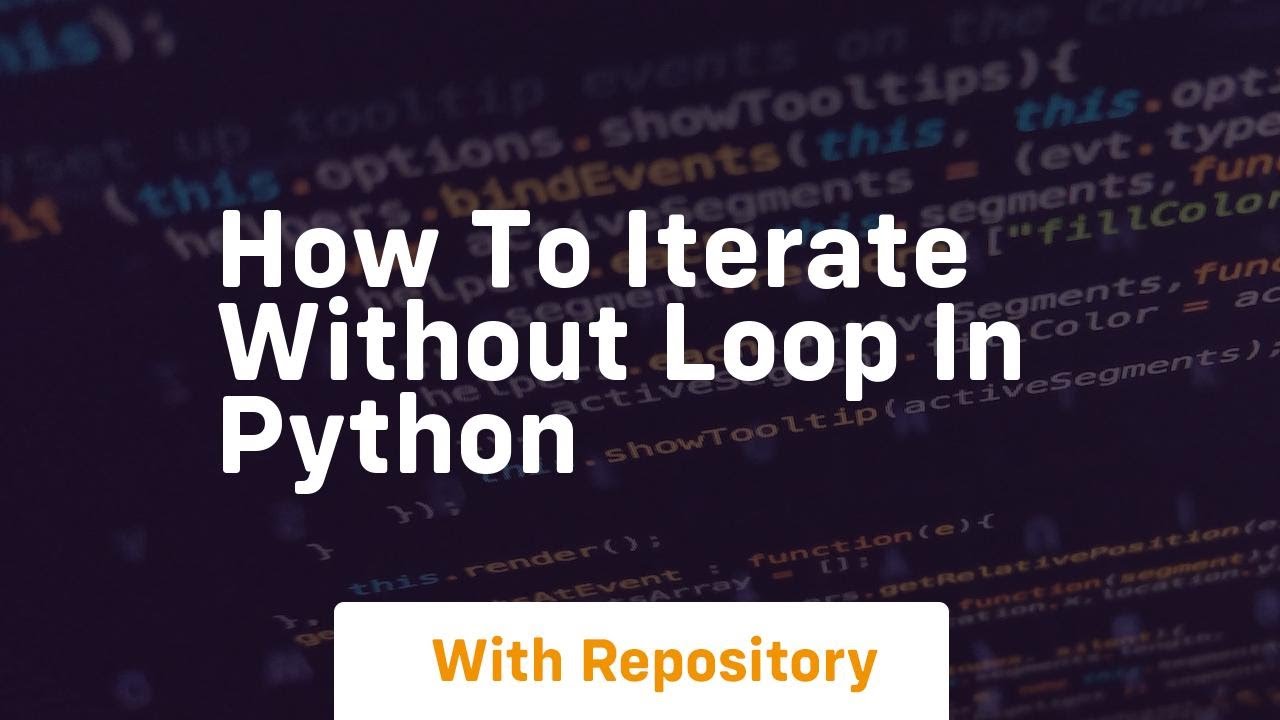 how to iterate without loop in python