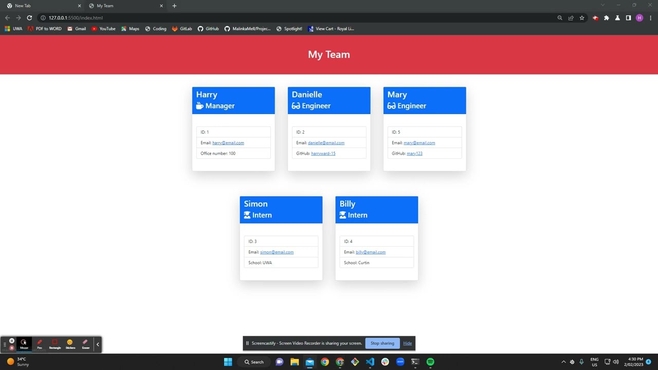Software Engineering Team Generator (node.js & OOP)