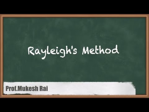 Rayleigh's Method - Dimensional Analysis and Hydraulic Similitude ...