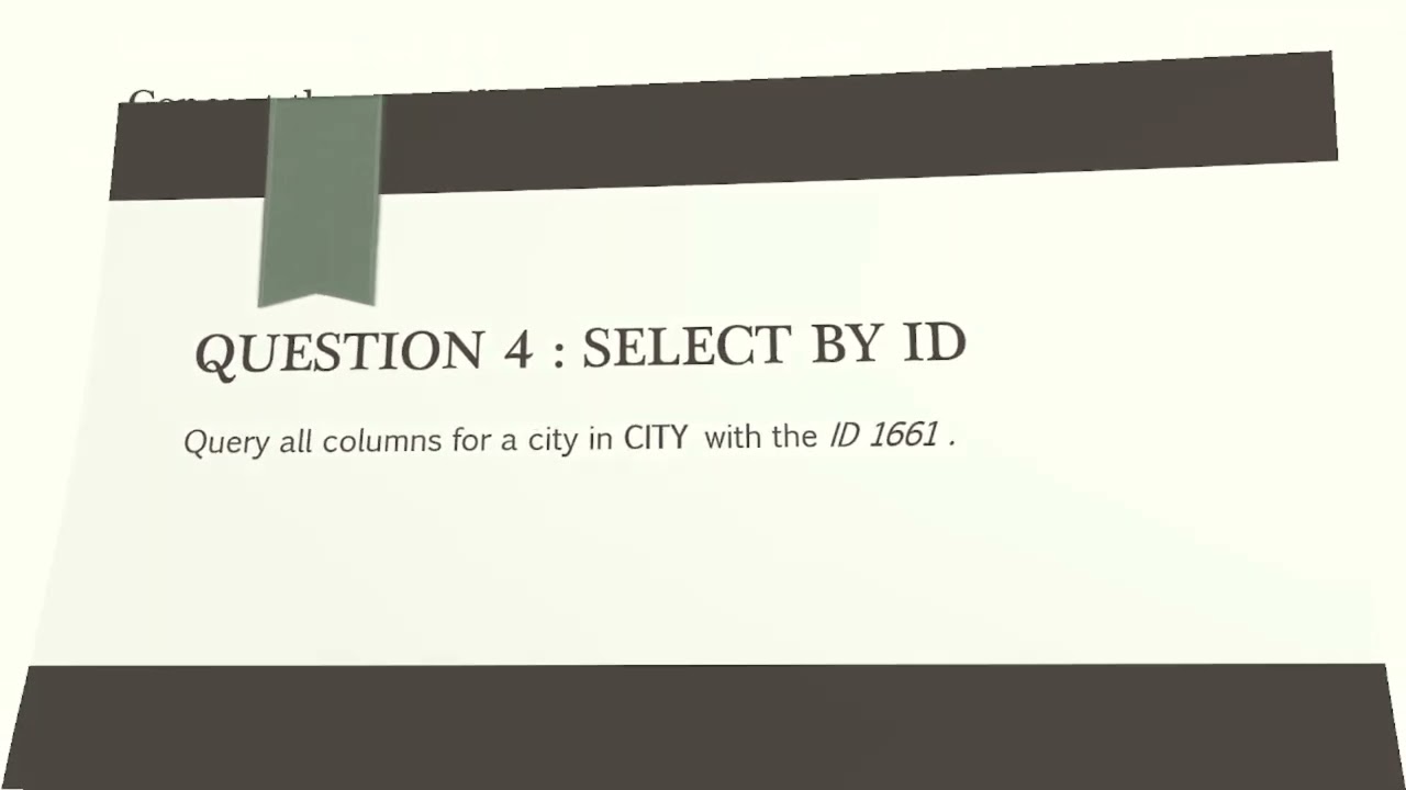 4  Select by ID | SQL HackerRank Solutions Explained | SQL Explained Solutions | SQL interview