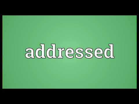 Addressed Meaning