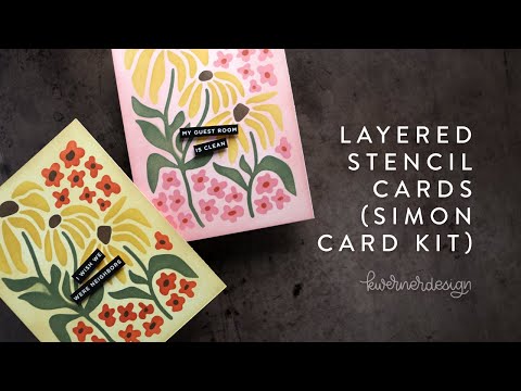 SO EASY! Changing Color Schemes with Layering Stencils! SSS September 2023 Card Kit