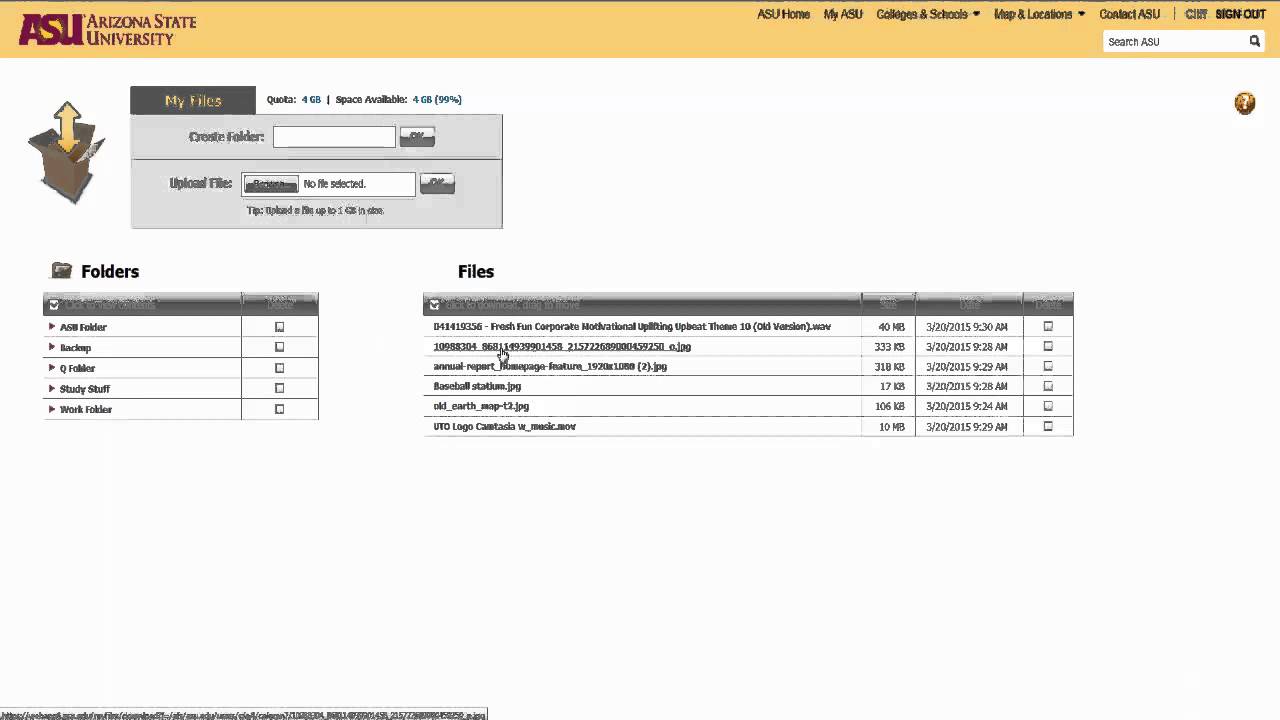 My ASU 101 My Files