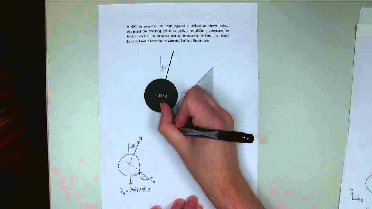 Equilibrium Analysis for Concurrent Force Systems - Adaptive Map Worked Example 4