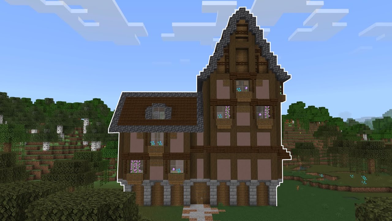 Minecraft: How To Build A Medieval Mansion (Tutorial) - Minecraft Builders