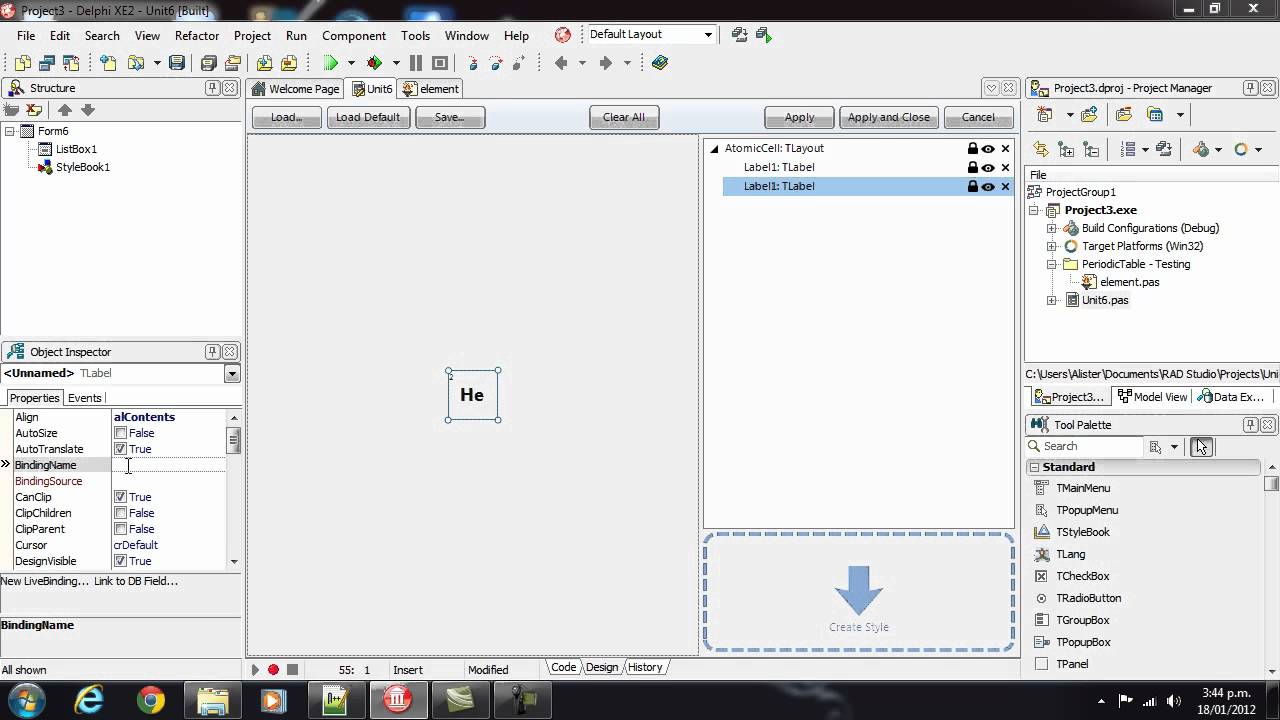 Delphi Programming Tutorial #65 - A Periodic Table using FireMonkey