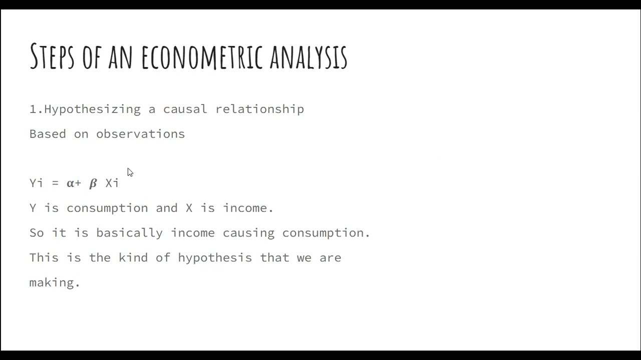 Steps in Econometric analysis part 1