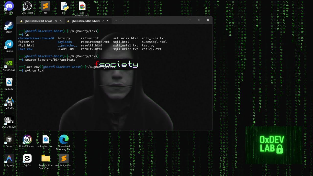 Ethical Hacking | Scan SQL Vulnerabilities with Python | Using Loxs & Dorks Scanner by 0xDev.