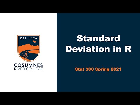 Standard Deviation in R