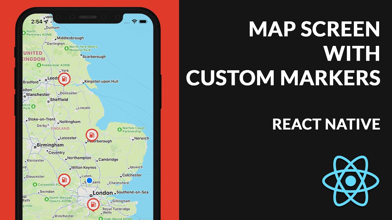 Map Screen UI with Custom Markers - React Native