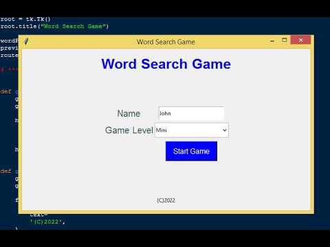 Word Search Game in Python