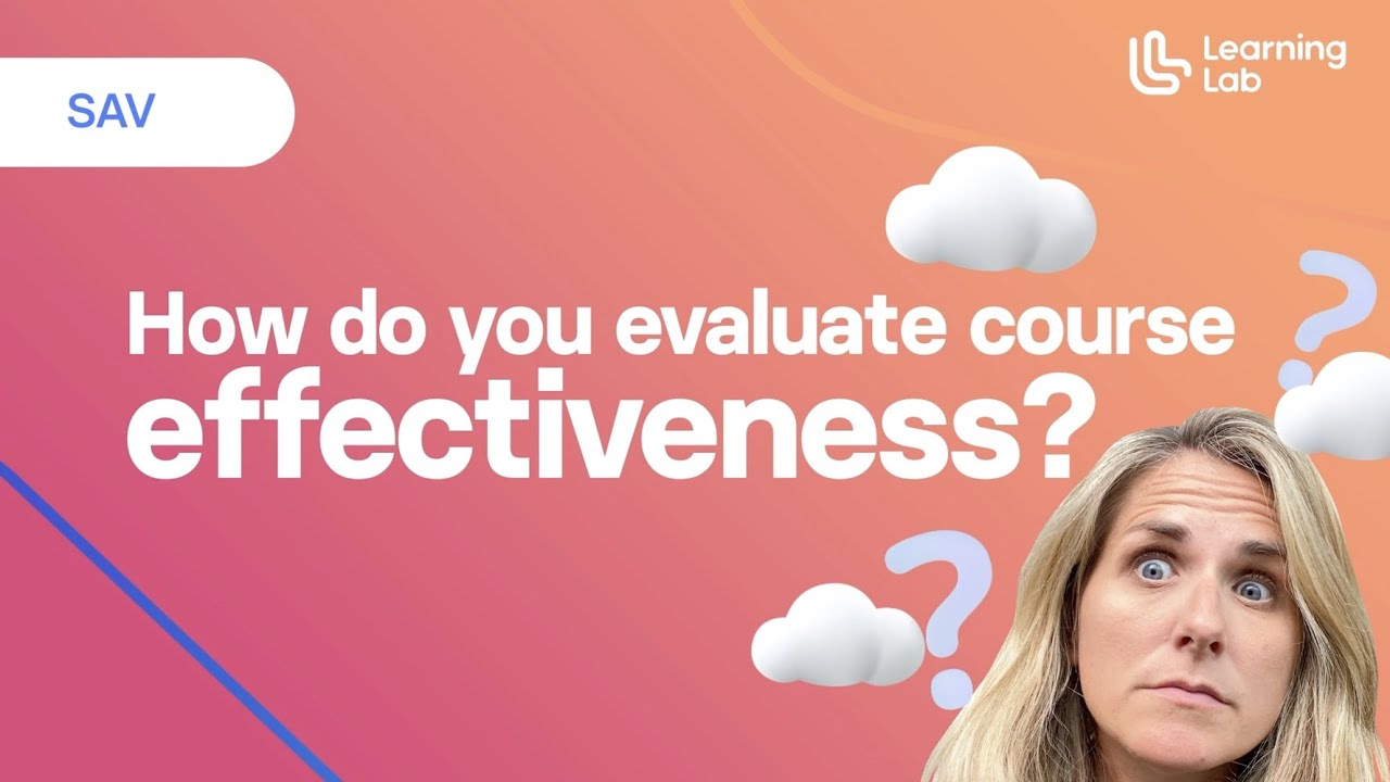 How do you evaluate an e-learning course effectiveness