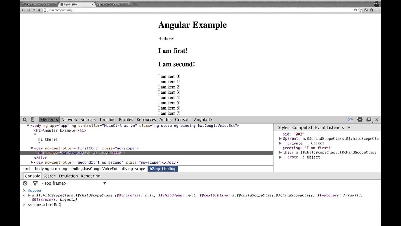 AngularJS Batarang Tips