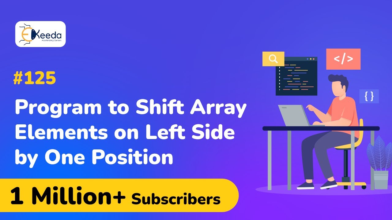 Program to shift array elements on left side by one position - Array - C Programming