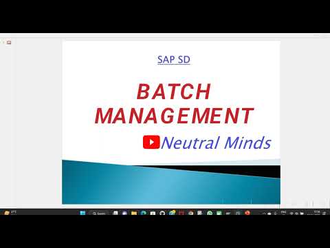 SAP SD Batch Management / Batch Determination process with Configuration