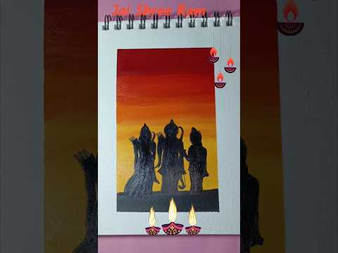 Shri Ram Laxman Sita & Hanuman acrylic painting / Easy painting Lord Ram #ram #acrylicpainting