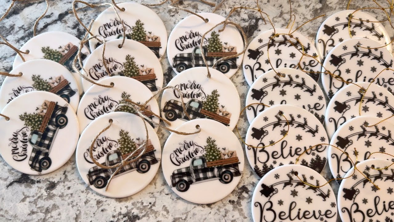 How To and Review of these Ceramic Sublimation Ornaments