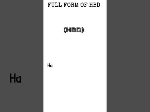 FULL FORM OF HBD #fullform #biology #learningvocabulary