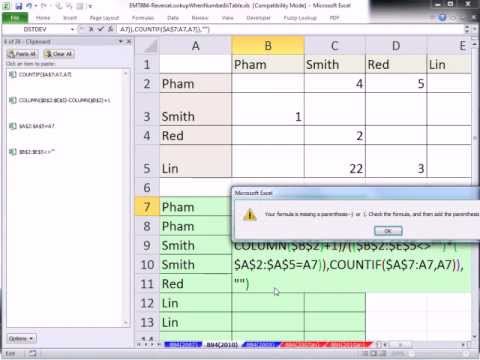Excel Magic Trick 884: Reverse Lookup To Create Proper Data Set From Tabular Column / Row Table