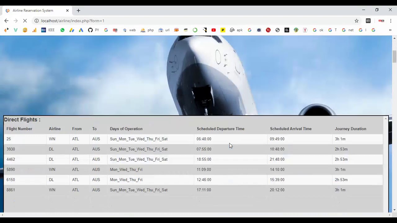 Airline Reservation System in PHP - OKOK PROJECTS- Final Year Projects ...