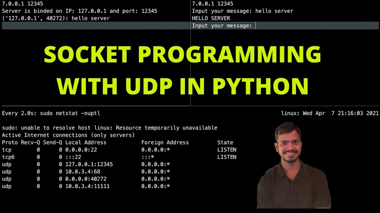 Socket Programming with UDP in Python | Computer Networking Tutorial | DevOps/SRE Interview Question