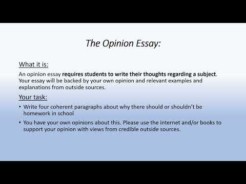 Writing about your opinion