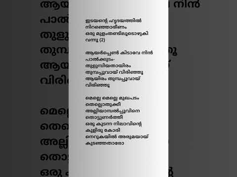 Melle Melle Mukhapadam~lyrics #movie #film #malayalammovie #love #malayalamsonglyrics #music #song