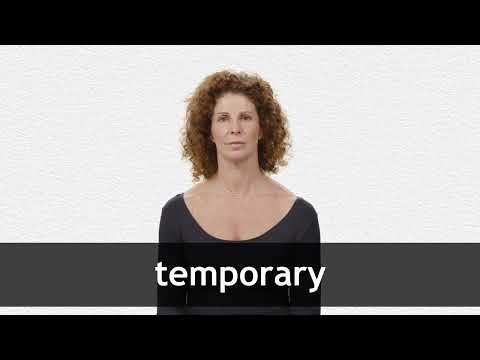 How to pronounce TEMPORARY in American English
