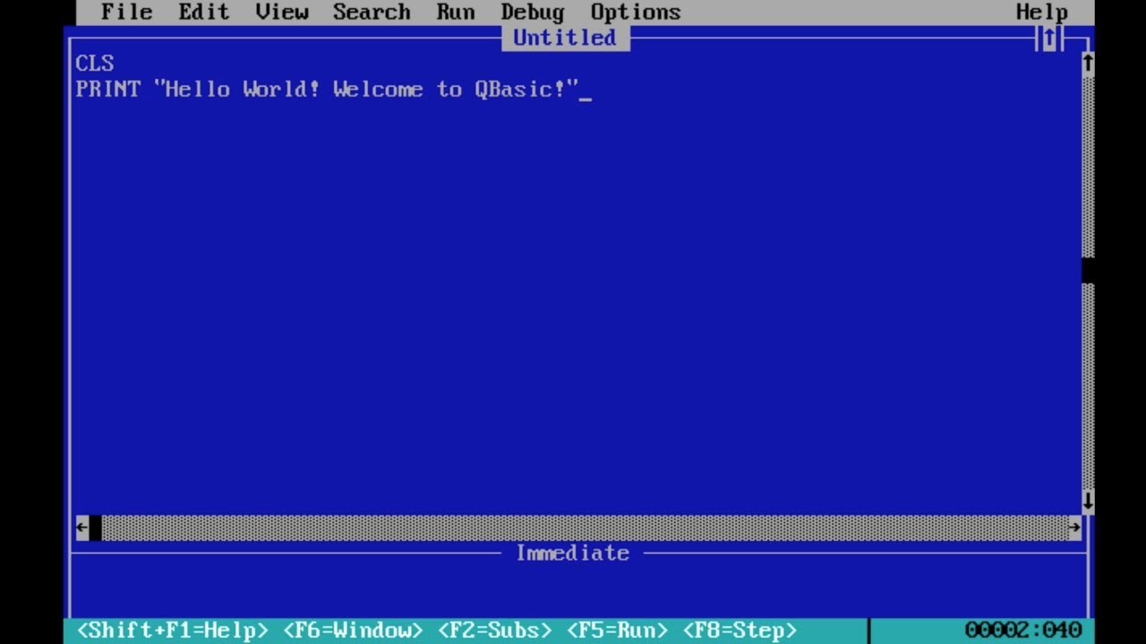 QBasic - Hello World