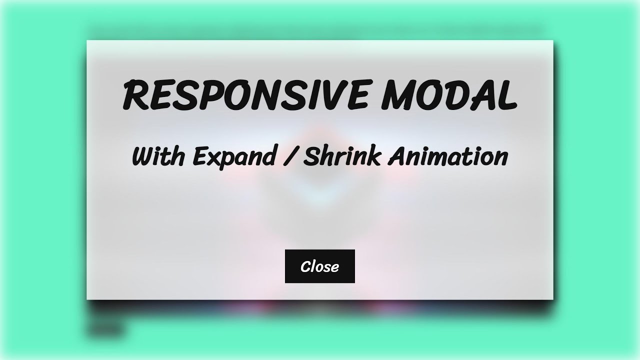 Responsive modal with vanilla JavaScript and CSS