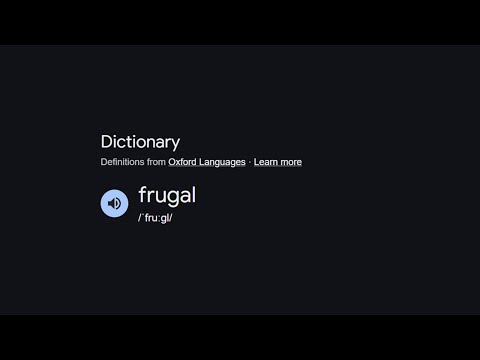 The Definition Of Frugal