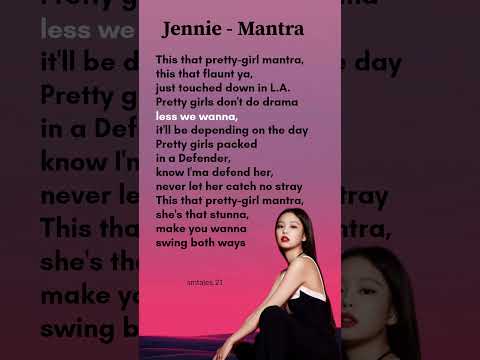 Mantra lyrics - Jennie #mantra #mantrajennie #lyrics #song #trending