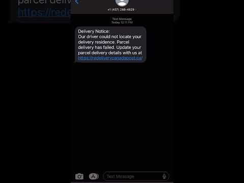 BEWARE CANADA POST SCAM TEXT