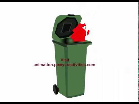animated dustbin