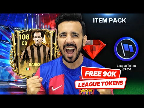 How To Get 90,000 League Tokens + 108 League Icon - FC Mobile