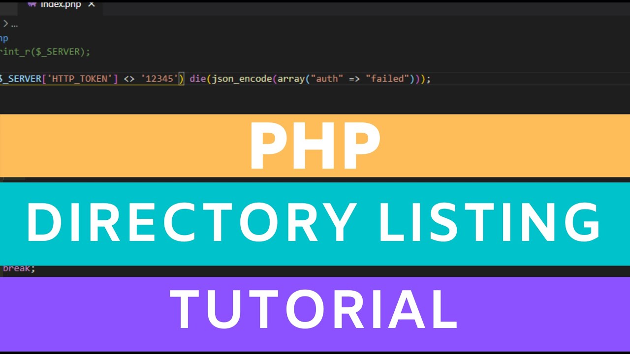 PHP directory listing tutorial
