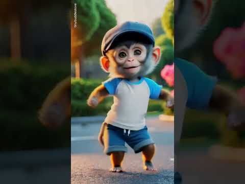 Monkey Dance 🐵🎶🕺🏽#animals #ai #cute #lovely #adorable #monkey #dance #viralvideo #viralshorts