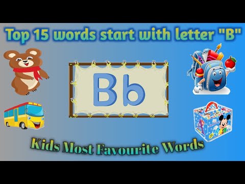 15 Words Starting With Letter B In English | Kids Learning Videos