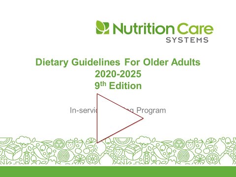 Dietary Guidelines for Older Adults