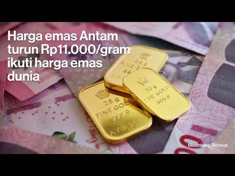 Harga emas Antam turun Rp11.000/gram ikuti harga emas dunia
